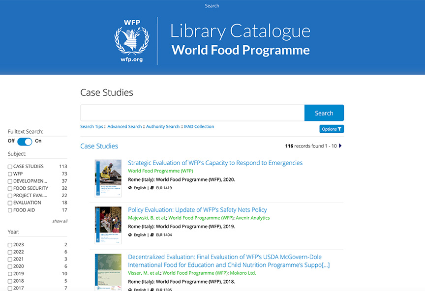 The World Food Program goes live on TIND IR